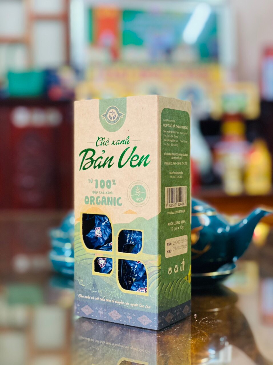 Chè xanh Bản Ven Organic 100g (10gói x 10g) - chexanhbanven.vn